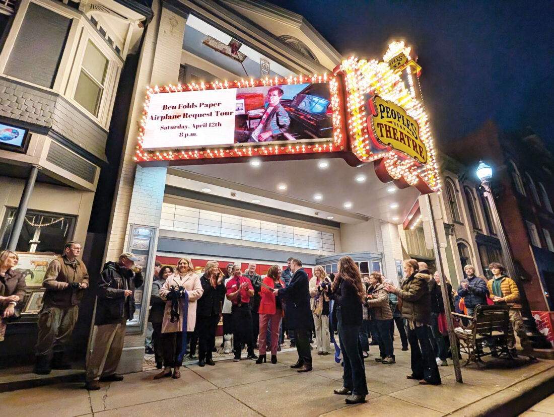Ribbon cut on new Peoples Bank Theatre marquee | News, Sports, Jobs ...